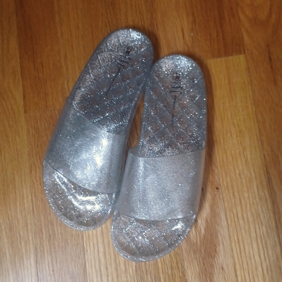 INC International Concepts | Shoes | Inc Glitter Clear Plastic Slides ...